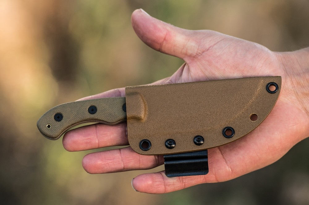 TOPS Knives Mini Tom Brown Tracker #4 Fixed Blade Knife 3.5" Coyote Tan ...