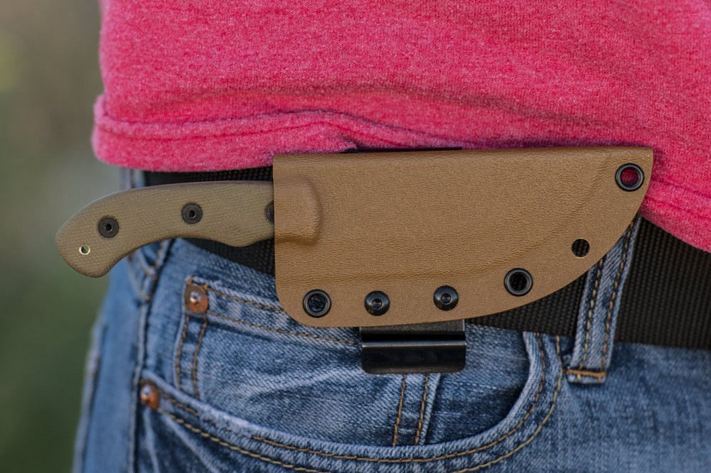 TOPS Knives Mini Tom Brown Tracker #4 Fixed Blade Knife 3.5" Coyote Tan ...