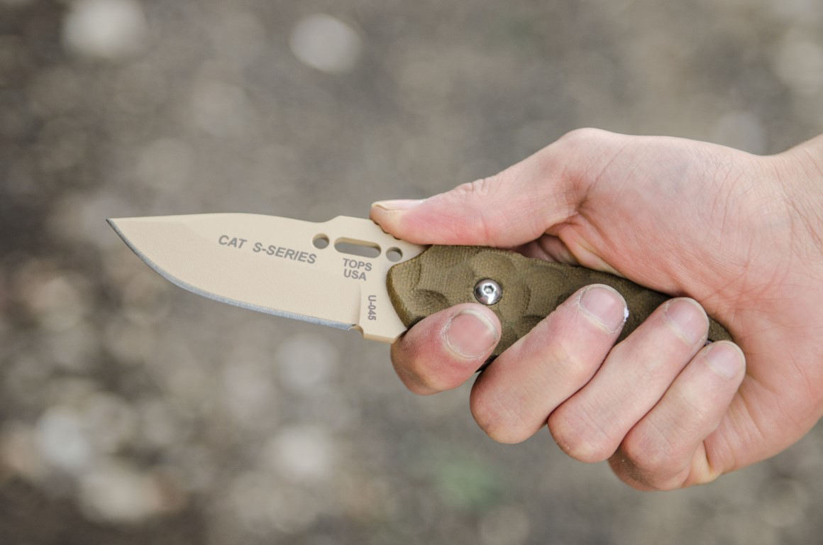 TOPS Knives CAT Covert Anti-Terrorism S Series 3.25" 1095 Drop Point ...