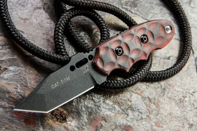 TOPS Knives CAT Covert Anti-Terrorism 3.25" 1095 Tanto Blade, Rocky ...