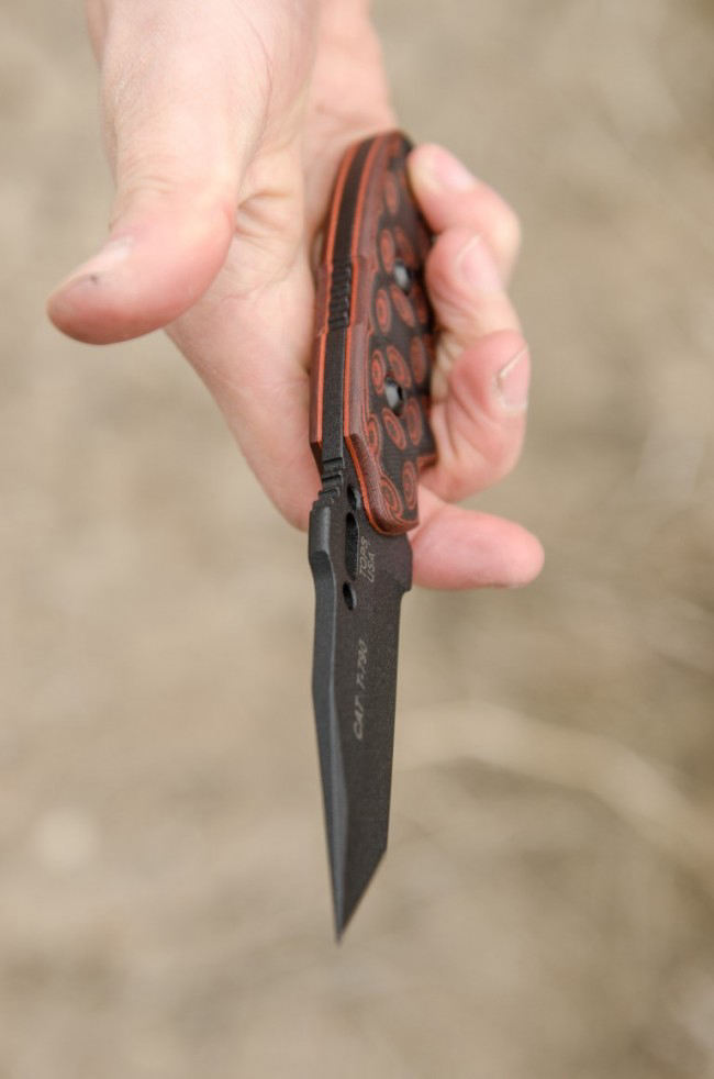 TOPS Knives CAT Covert Anti-Terrorism 3.25" 1095 Tanto Blade, Rocky ...