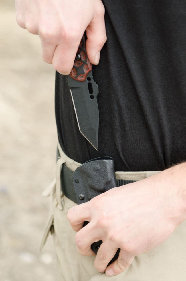 TOPS Knives CAT Covert Anti-Terrorism 3.25" 1095 Tanto Blade, Rocky ...