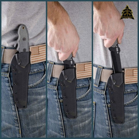 TOPS Knives Interceptor Police Utility 4" 1095 Black Tanto Blade, Linen ...
