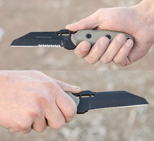 TOPS Knives Interceptor Police Utility 3-1/2" 1095 Modified Wharncliffe ...