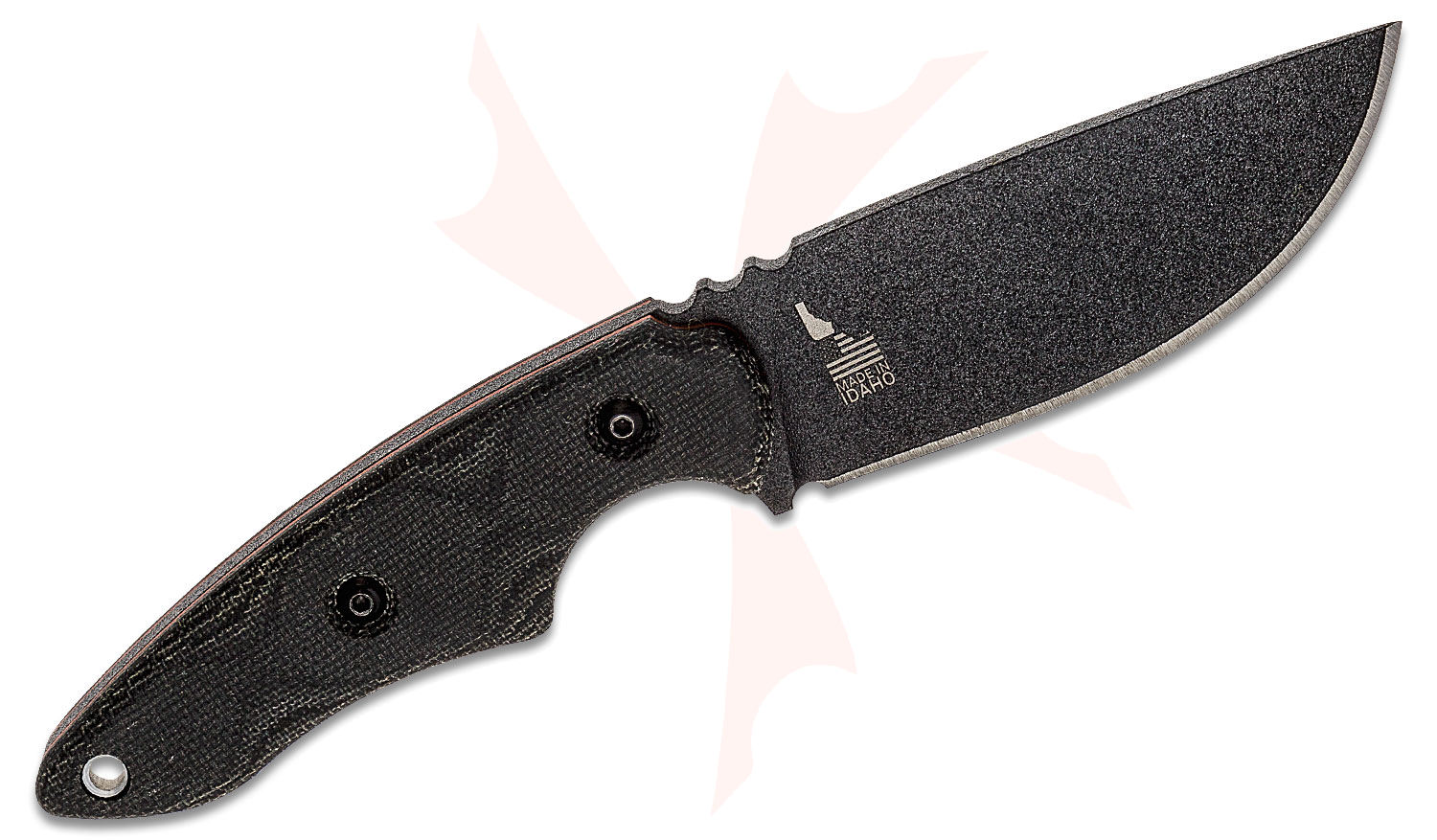 TOPS Knives 3 Pointer Fixed Blade Knife 3.13" 1095 Black Drop Point ...