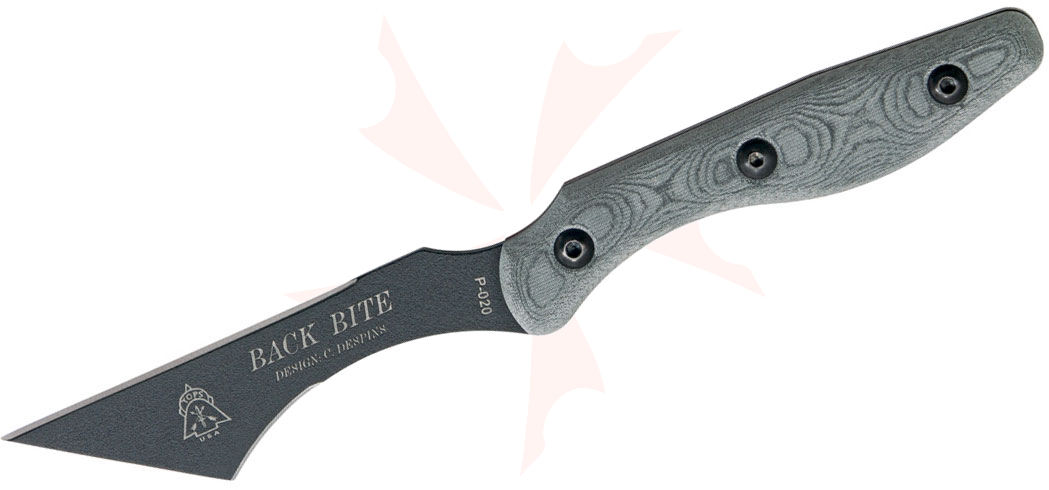 TOPS Knives BKBT-01 Back Bite 4" 1095 Wharncliffe Blade, Micarta ...