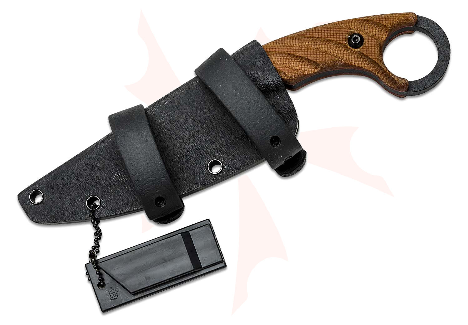 TOPS Knives C.U.T. 4.0 Fixed 4.25" Black Carbon Steel Blade, Tan Canvas ...