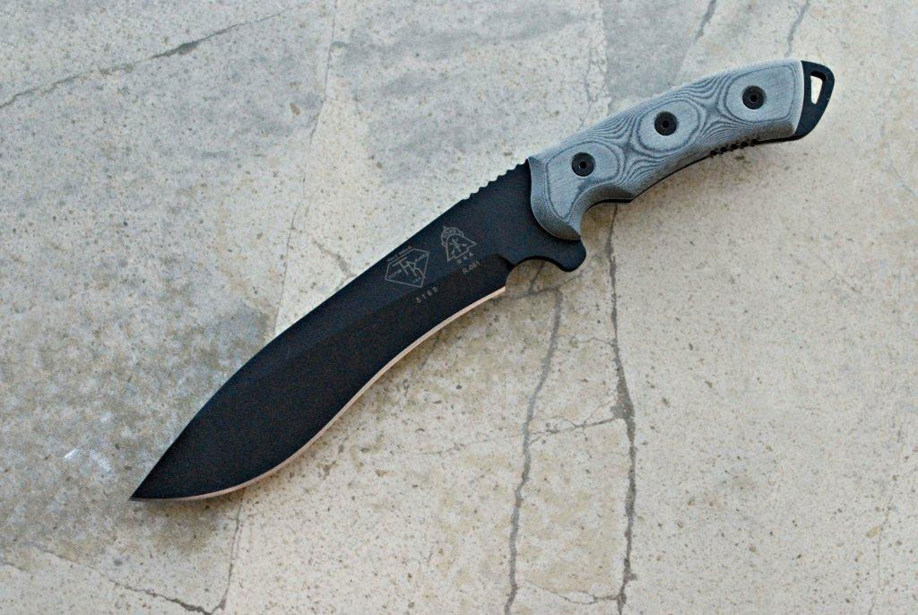 TOPS Knives DART Tactical Fixed 7" Black 5160 Carbon Blade, Micarta ...
