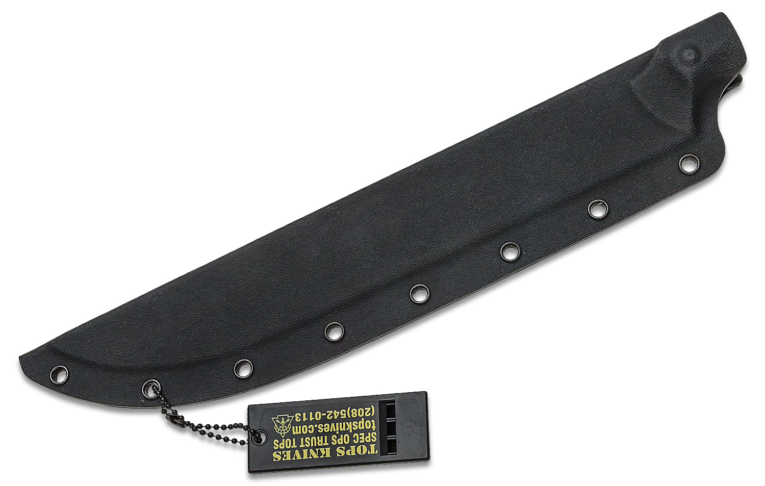 TOPS Knives Dicer 10 Slicer Knife 10" CPM-S35VN Tumbled Blade, Black ...