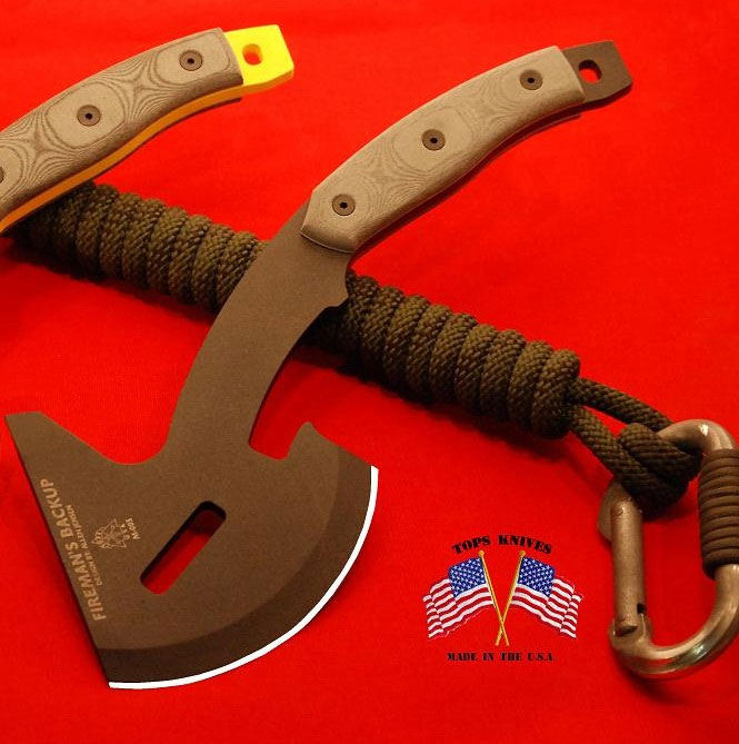 TOPS Knives Fireman's Backup Axe 12-3/4" Overall, Micarta Handles ...