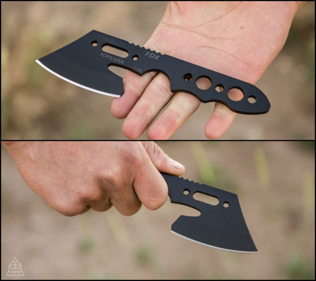 TOPS Knives FDX Mini Axe Skeleton 7" Overall, 1095 Skeletonized Handles ...