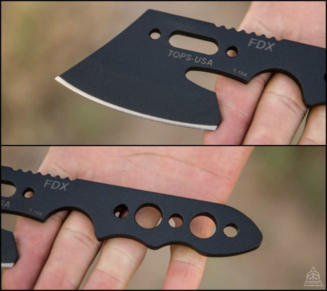 TOPS Knives FDX Mini Axe Skeleton 7" Overall, 1095 Skeletonized Handles ...