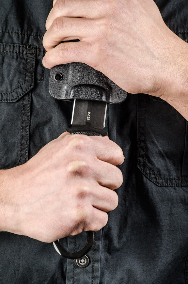 TOPS Knives I.C.E. Dagger Fixed 3" Black 1095 Double Edge Blade, G10 ...