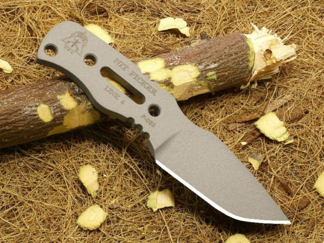 TOPS Knives Nit Picker NEck Knife 2.25" 1095 Drop Point Blade, Skelontized Handle, Kydex Sheath ...