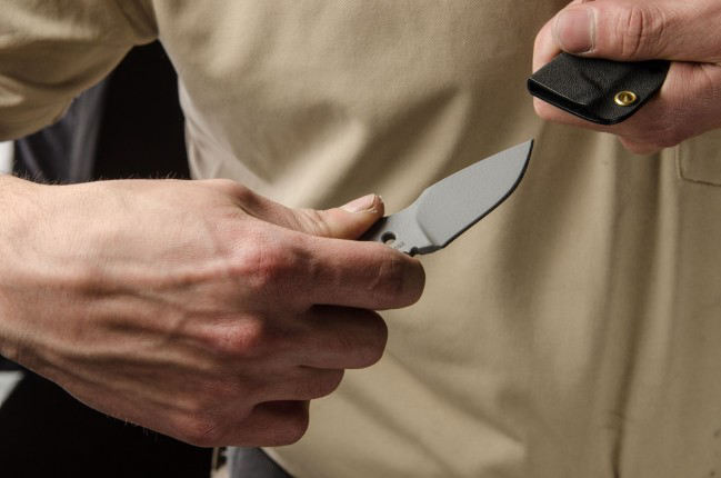 TOPS Knives Nit Picker NEck Knife 2.25" 1095 Drop Point Blade, Skelontized Handle, Kydex Sheath ...