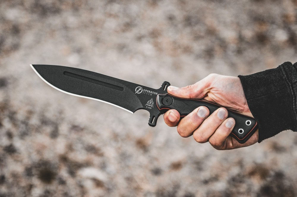 TOPS Knives Operator 7 Blackout Edition Fixed Blade Knife 7.25" Blade ...