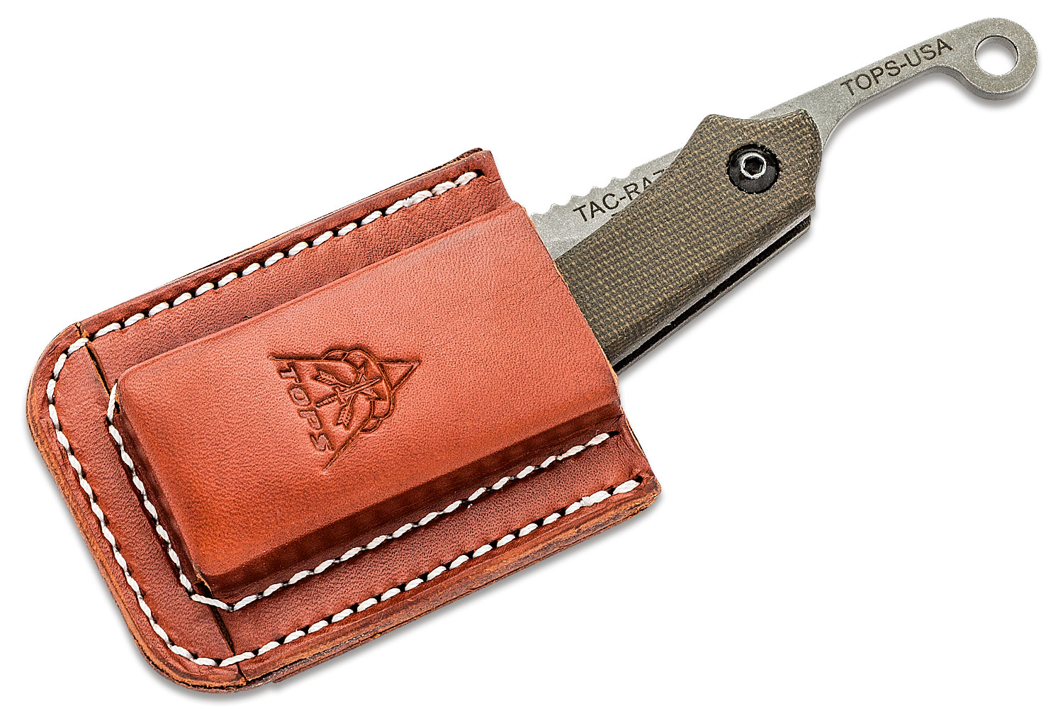 TOPS Knives Tac-Raze 4 Slipjoint Folding Knife 3.25" 1095 Steel Tumbled ...