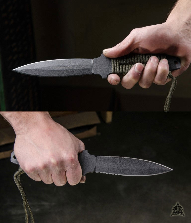 TOPS Knives Ranger's Edge Fixed 5-1/2" Double Edge 1095 Carbon Dagger ...