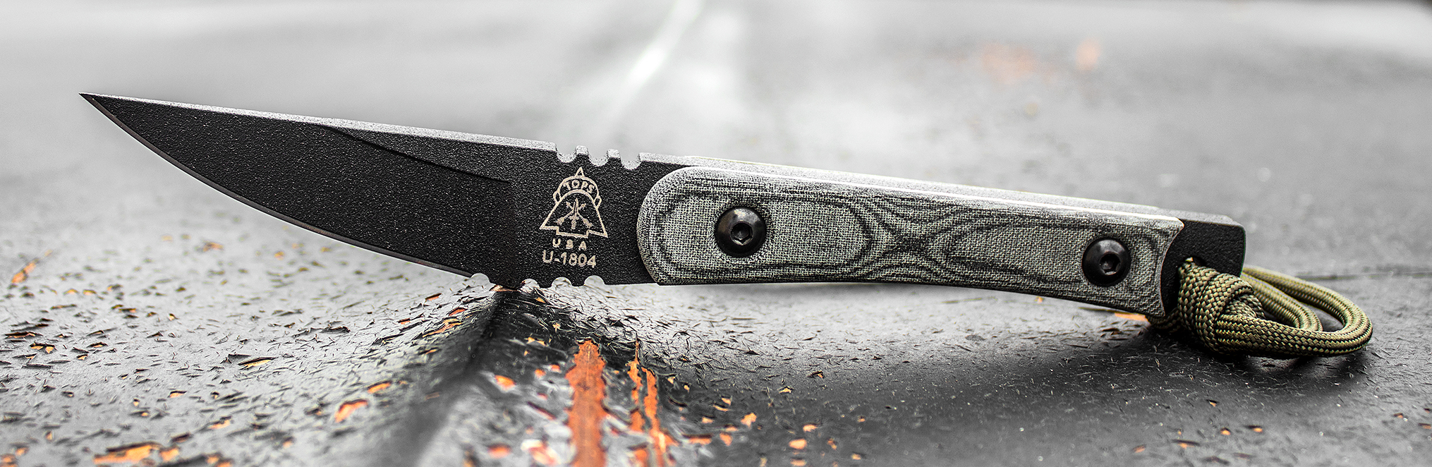 TOPS Knives SS07 Street Scalpel Knife Fixed 3" 1095 Straight Back Blade ...