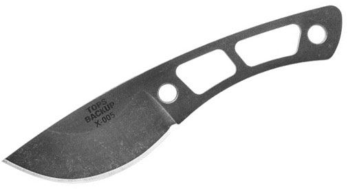 TOPS Knives Backup Fixed Neck Knife 2.38" 1095 High Carbon Blade and ...
