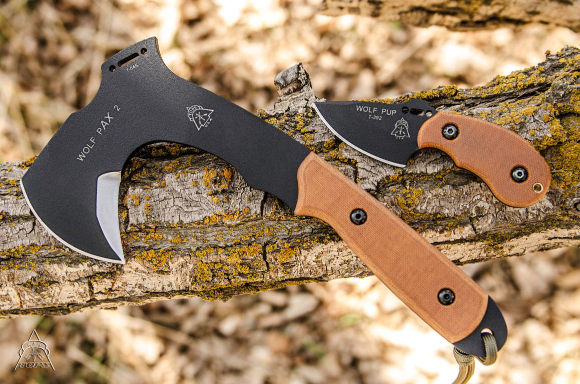 TOPS Knives Wolf pAX 2 Ax and Knife Combo (WPAX-02) - KnifeCenter - WPAX02