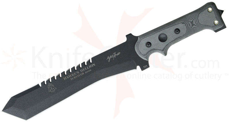 Tops Hawke's Hellion 2020 Survival Knife 14" Overall, Micarta Handles ...