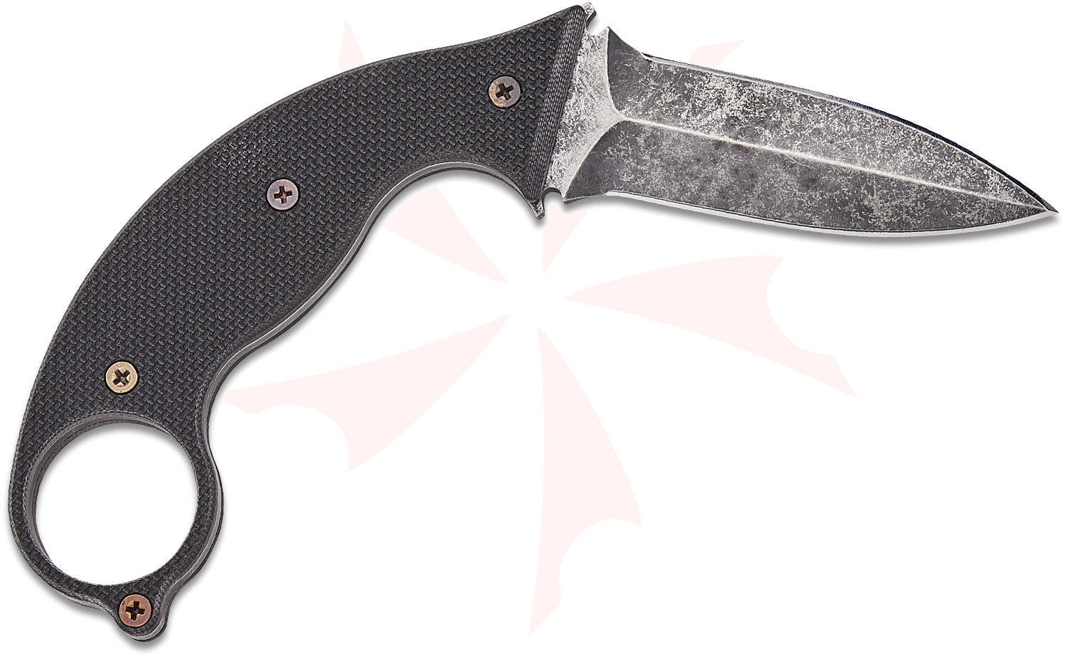 Tracker Dan Custom PunchBadger Fixed Blade Knife 3.25" CPM-154 Acid ...
