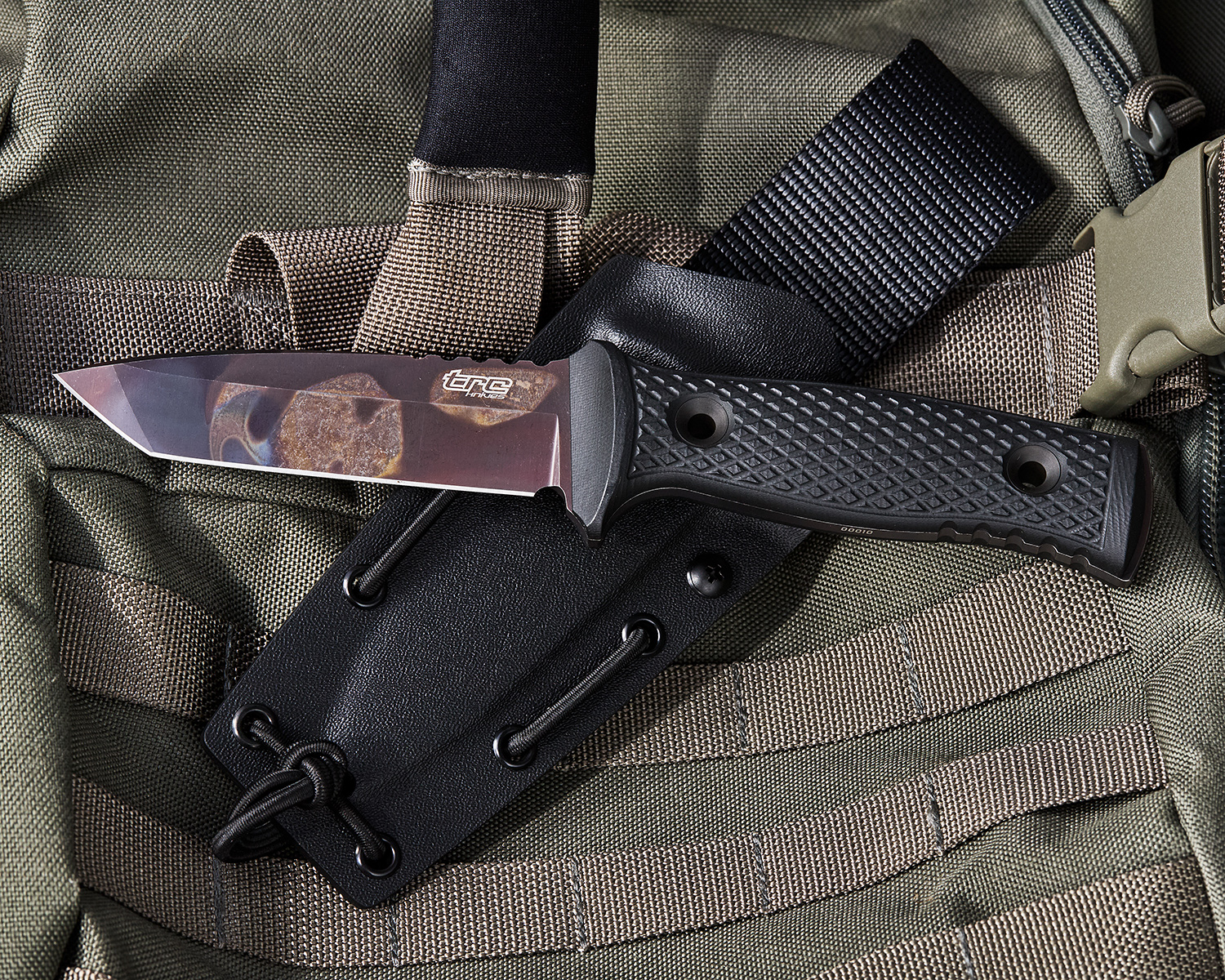 TRC Knives M-1XT TANTO Fixed Blade Knife 4.25" Elmax Post Apocalyptic ...