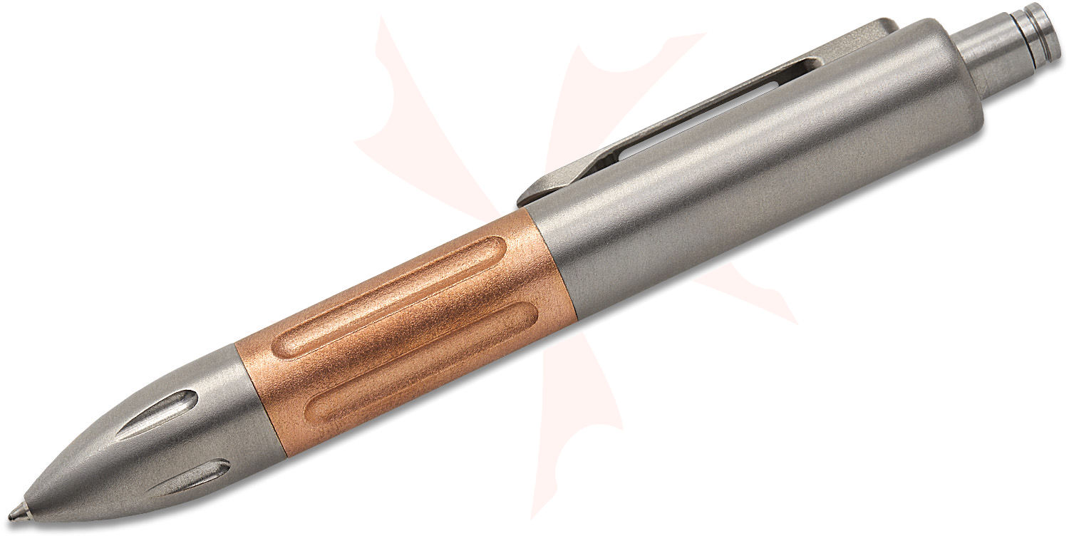 Tuff-Writer SPECIAL MISSION PEN Brushed Satin Titanium Mk2 MOD1 Press ...