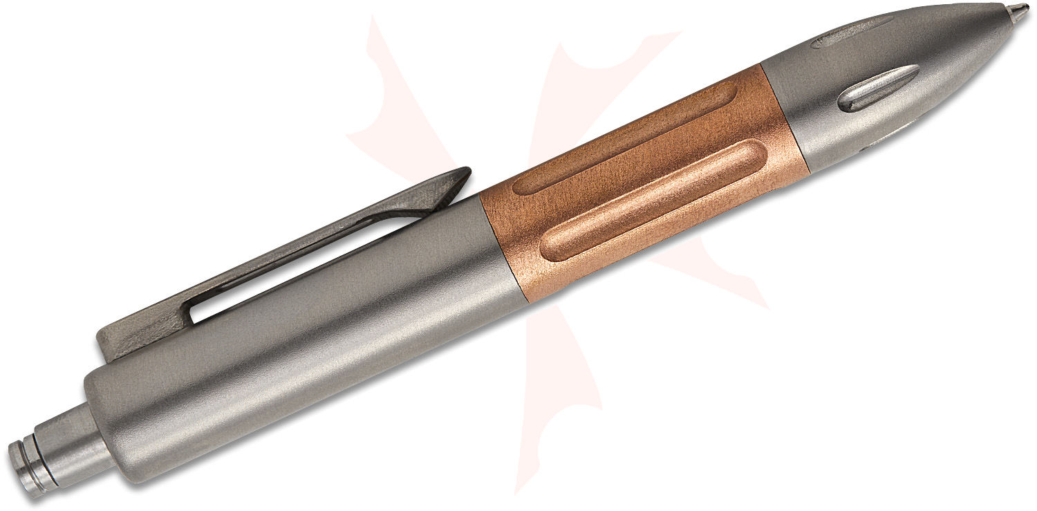 Tuff-Writer SPECIAL MISSION PEN Brushed Satin Titanium Mk2 MOD1 Press ...
