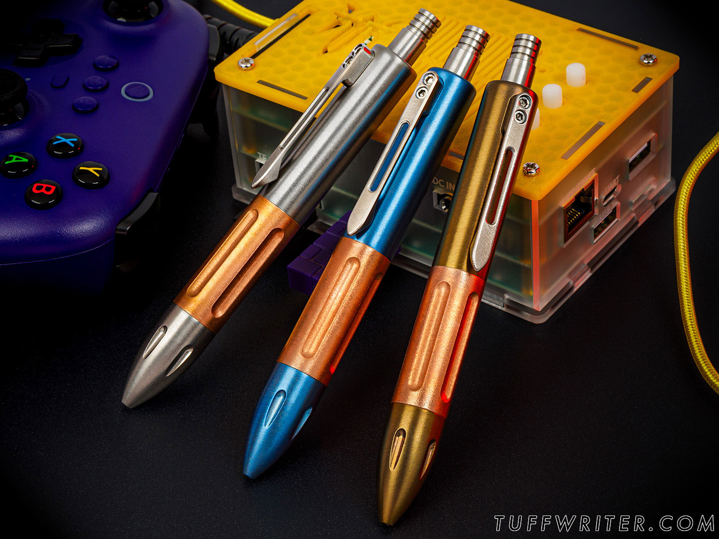 Tuff-Writer SPECIAL MISSION PEN Brushed Satin Titanium Mk2 MOD1 Press ...