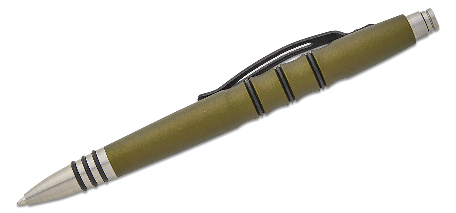 Tuff-Writer OD Green Aluminum Precision Press Tactical Pen ...