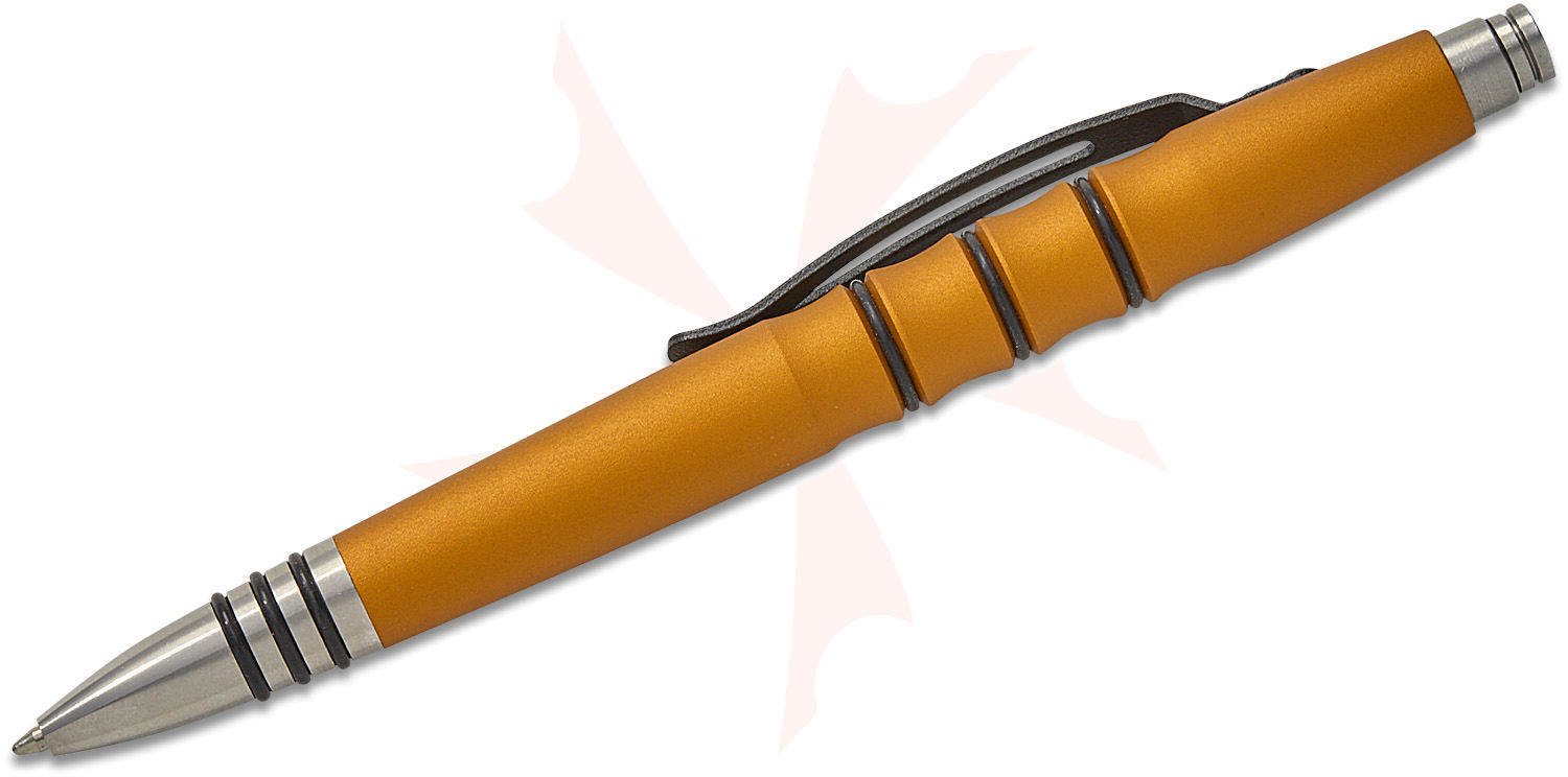 Tuff-Writer Plutonium Orange Aluminum Precision Press Tactical Pen ...