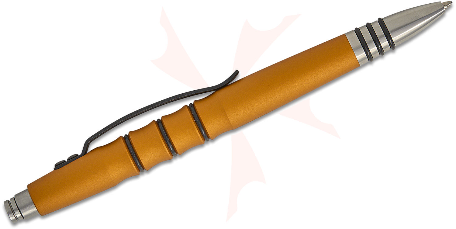 Tuff-Writer Plutonium Orange Aluminum Precision Press Tactical Pen ...