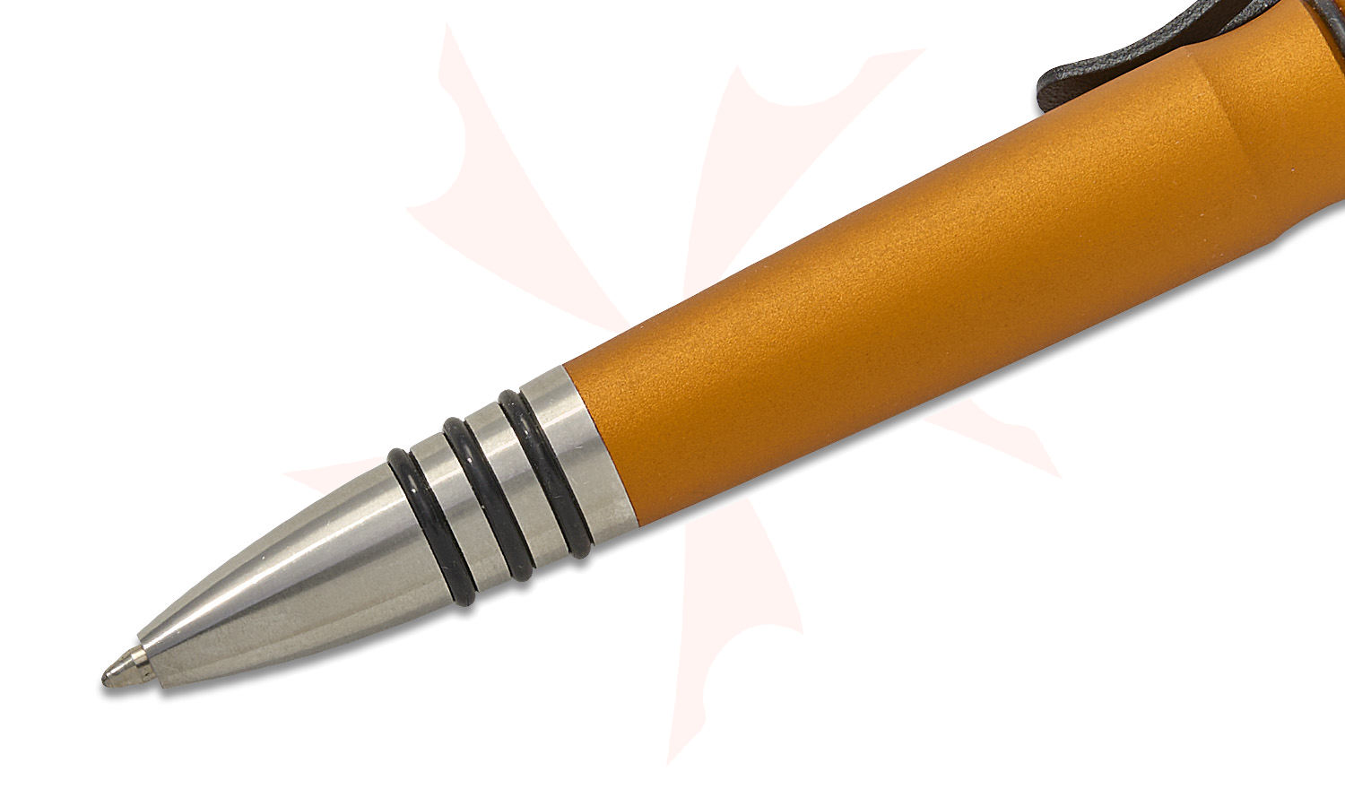 Tuff-Writer Plutonium Orange Aluminum Precision Press Tactical Pen ...