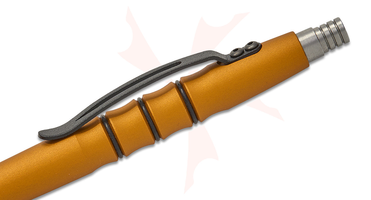 Tuff-Writer Plutonium Orange Aluminum Precision Press Tactical Pen ...