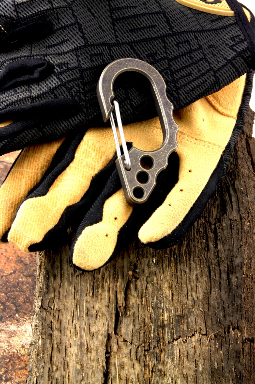 Tuff-Writer D22 Large Brass Keychain Carabiner, Aged (TWP-BRS-D22EAR ...