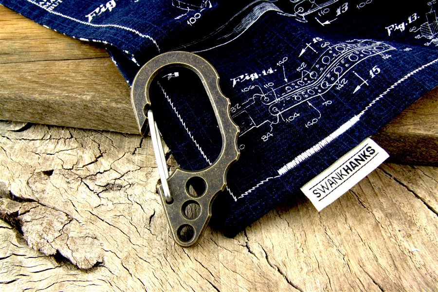 Tuff-Writer D22 Large Brass Keychain Carabiner, Aged (TWP-BRS-D22EAR ...