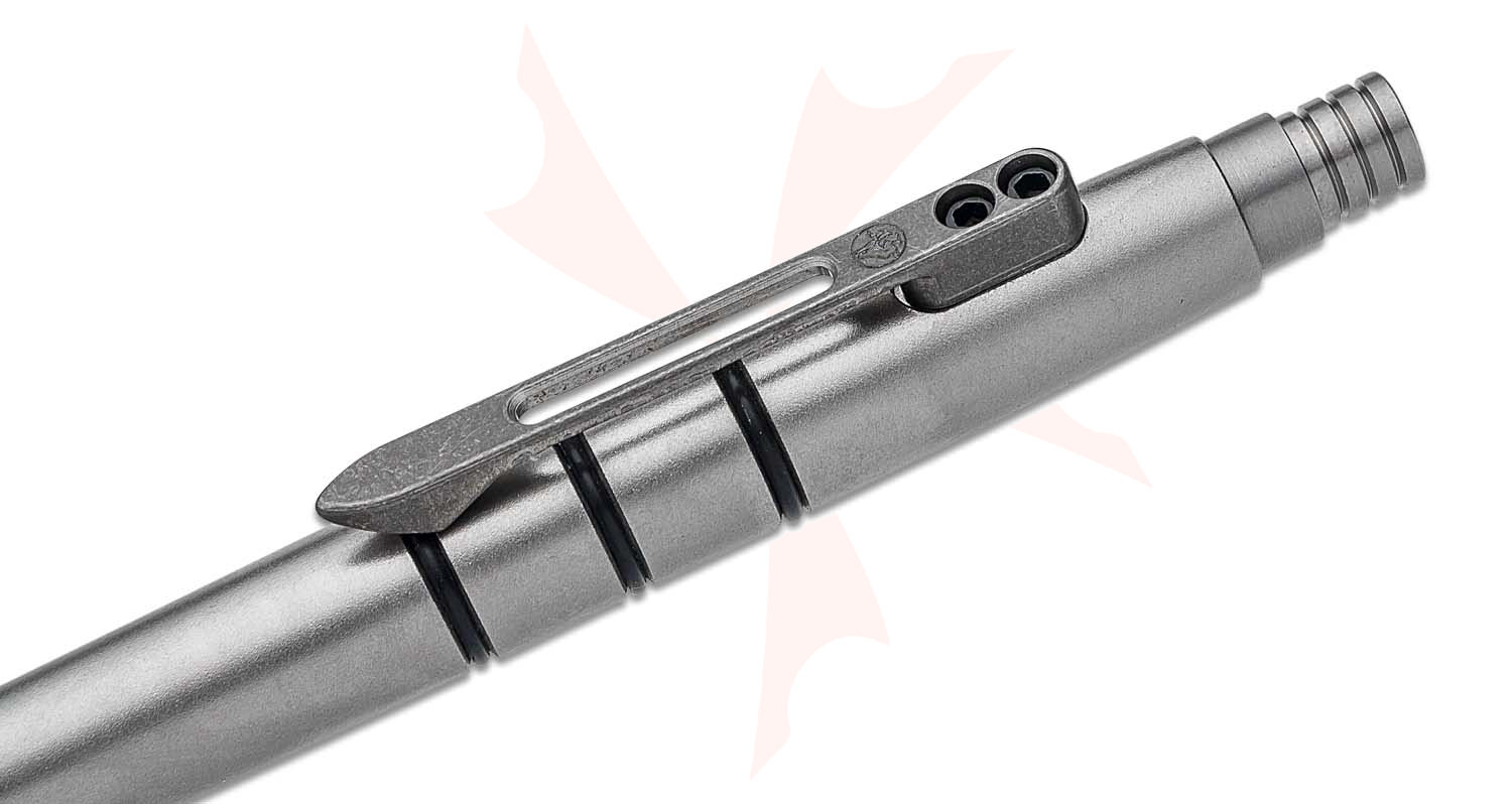 Tuff-Writer Mini Click Tactical Pen, Stainless Steel, Brushed with ...