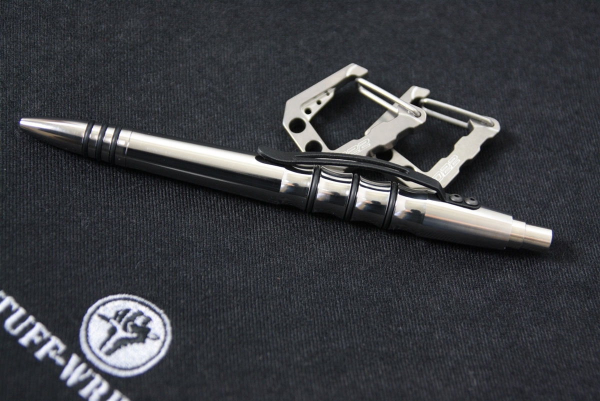 Tuff-Writer Precision Press Tactical Pen, Polished Titanium (TWP-PPP-TI ...