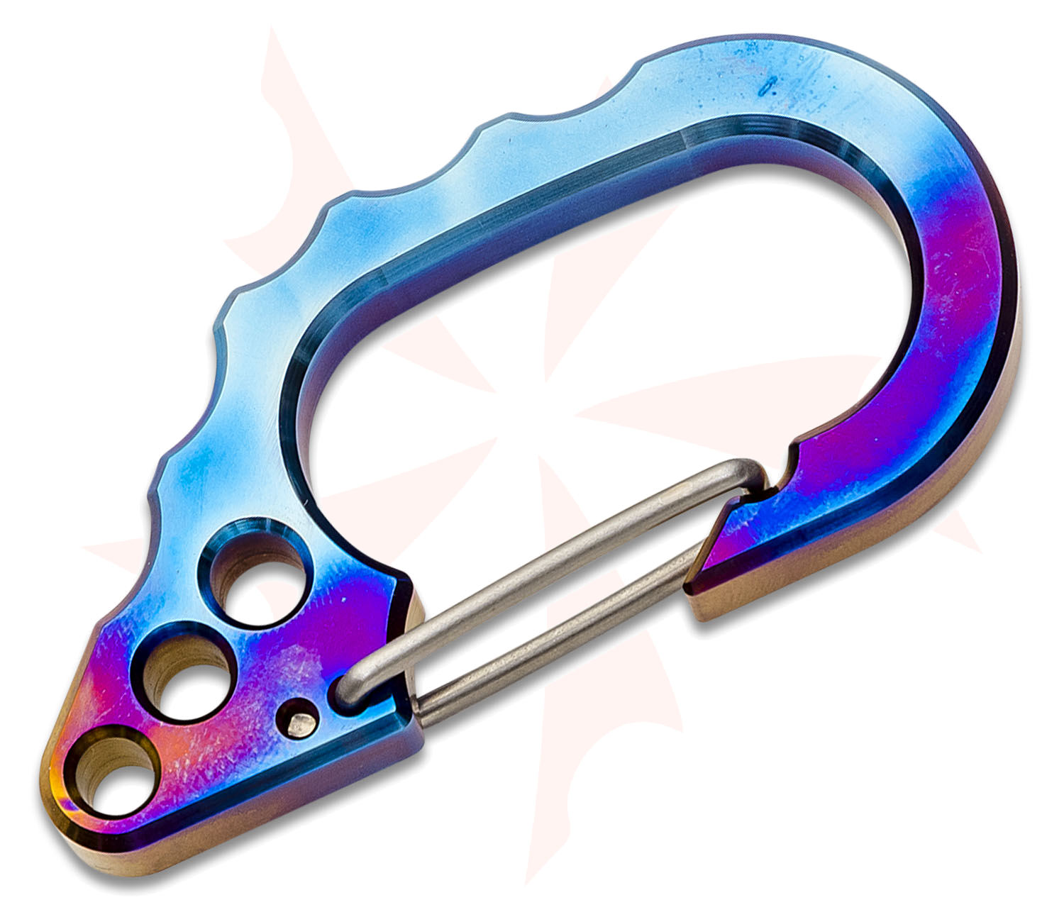 Tuff-Writer D22 Large Titanium Keychain Carabiner, Flamed (TWP-TI ...