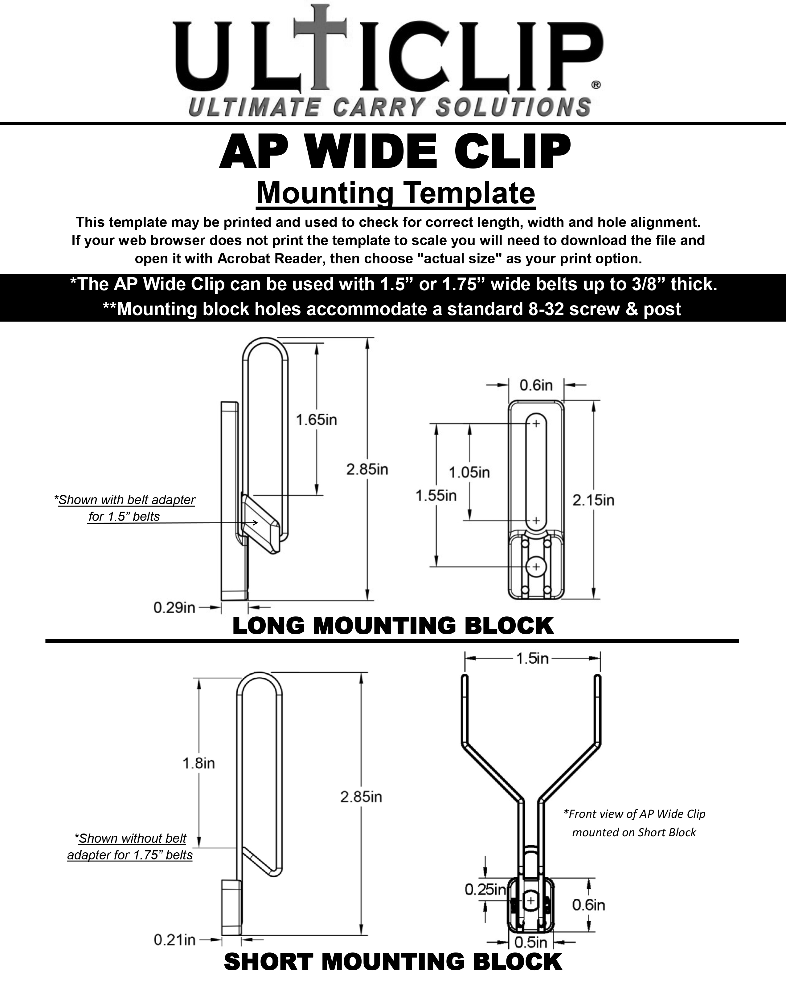 ULTICLIP AP Clip All Purpose Sheath Wire Clip - KnifeCenter - 114-WPD ...