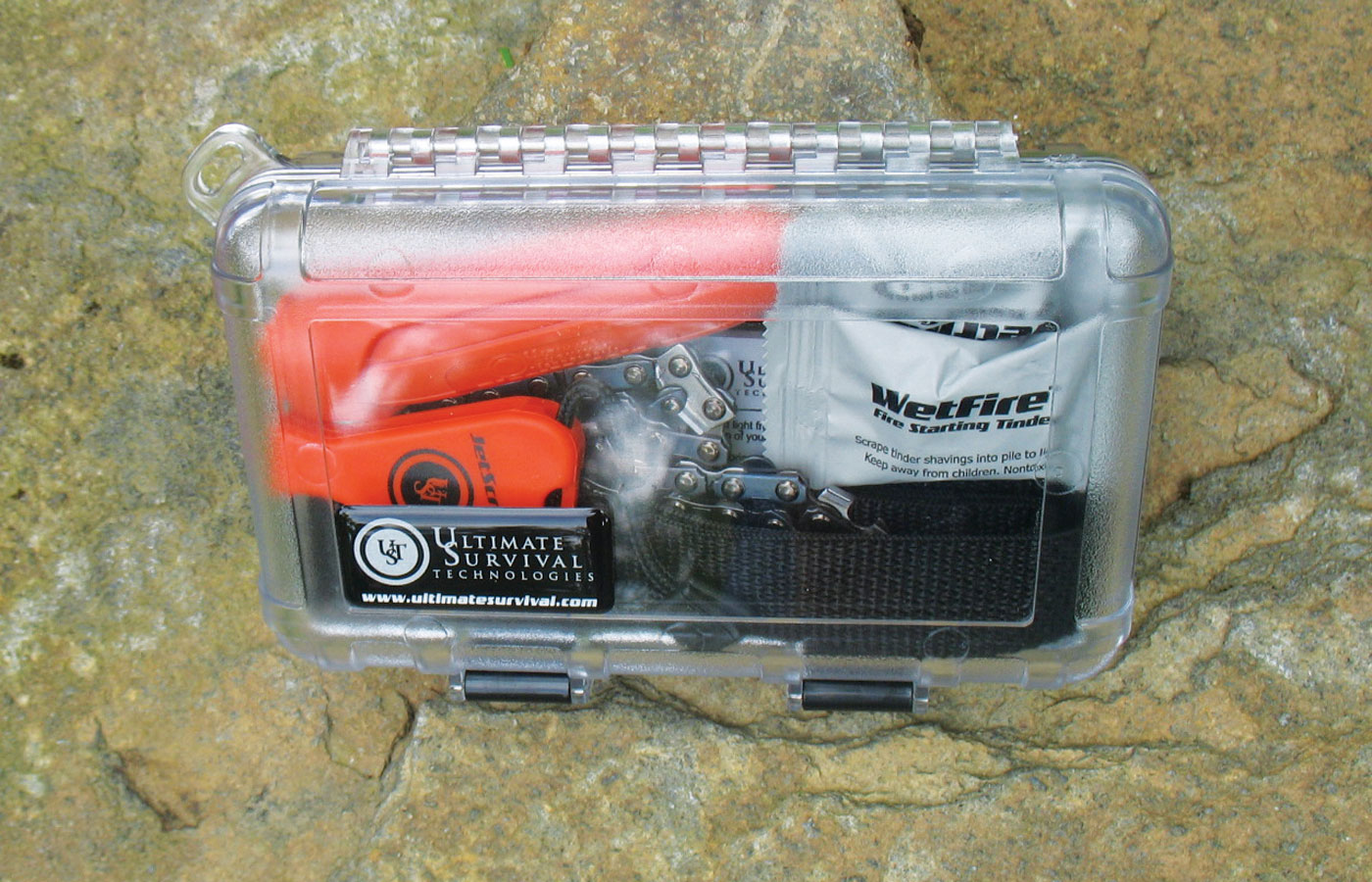 UST Ultimate Survival Deluxe Survival Kit, Clear Case - KnifeCenter ...