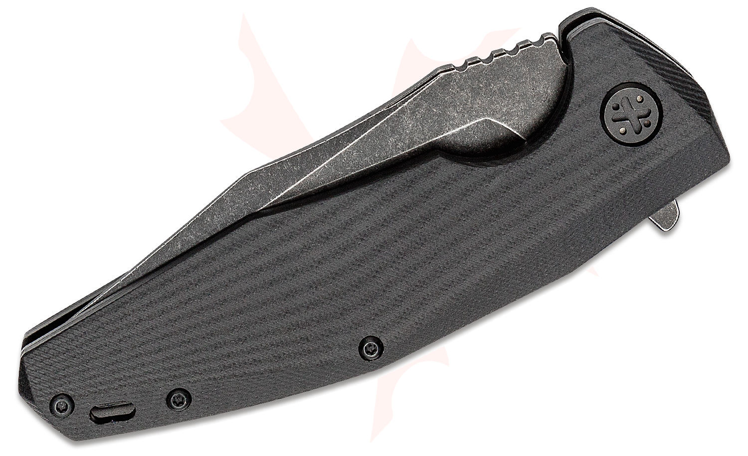 Ultra-X Hugger Flipper Knife 3.58" 440C Black Stonewashed Clip Point ...