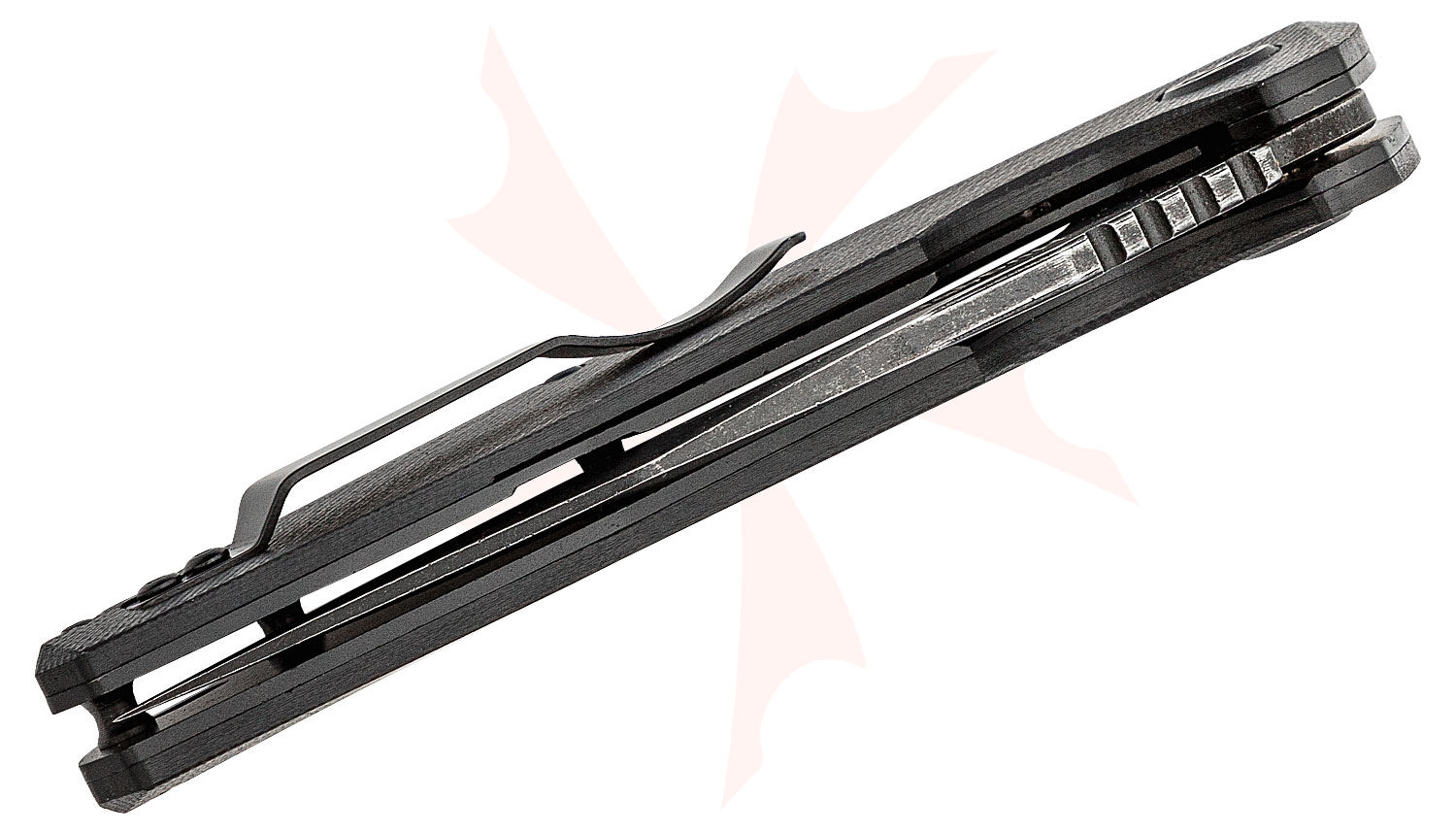 Ultra-X Hugger Flipper Knife 3.58" 440C Black Stonewashed Clip Point ...