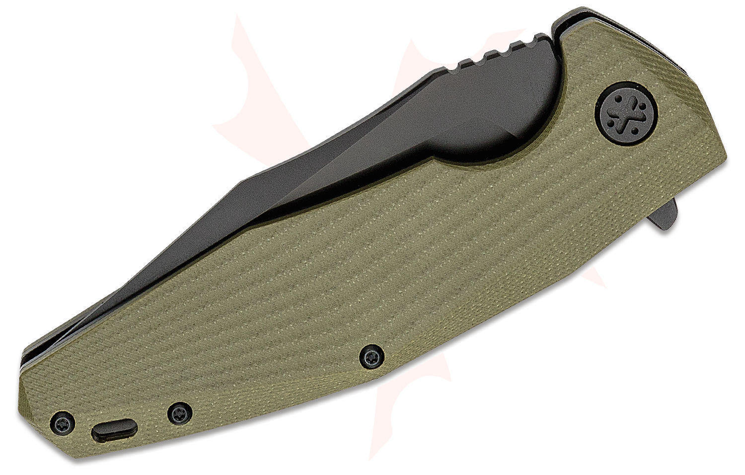 Ultra-X Hugger Flipper Knife 3.58" 440C Black Clip Point Blade, OD ...