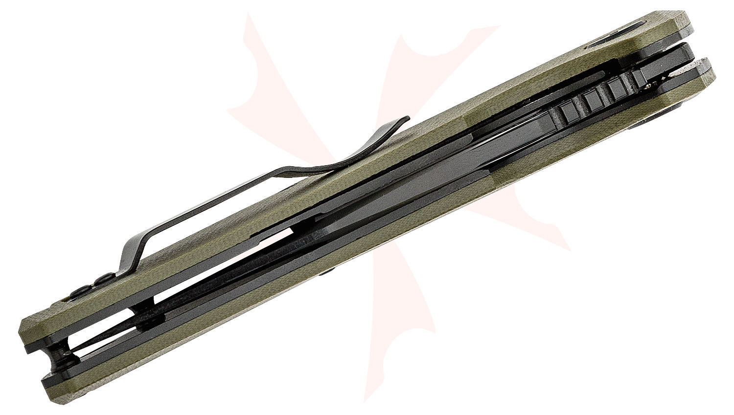 Ultra-X Hugger Flipper Knife 3.58" 440C Black Clip Point Blade, OD ...