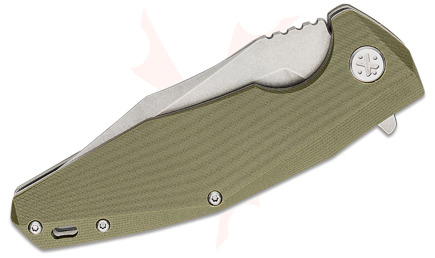 Ultra-X Hugger Flipper Knife 3.58" D2 Stonewashed Clip Point Blade, OD ...