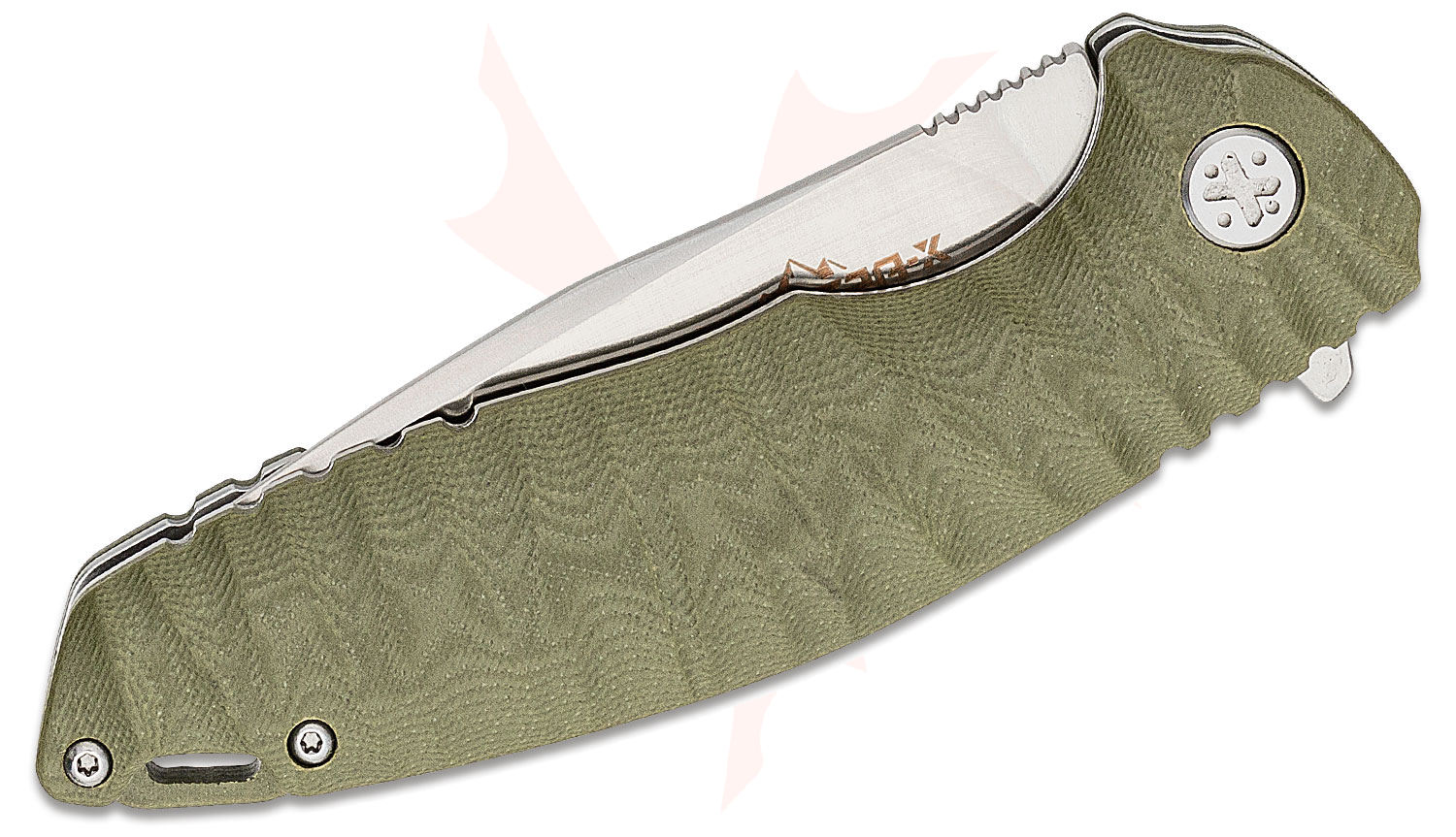 Ultra-X Ripple Flipper Knife 3.39" D2 Satin Drop Point Blade, Milled OD ...