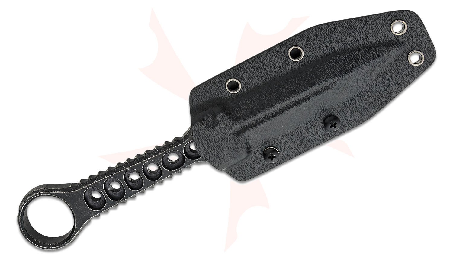 United Cutlery M48 Tanker Combat Dagger 4.25" Black Stonewashed Double-Edge Blade, One-Piece ...